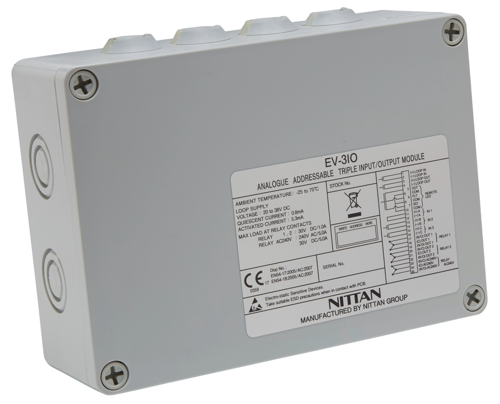 EV-3IO Triple Input/Output Module - Nittan Europe